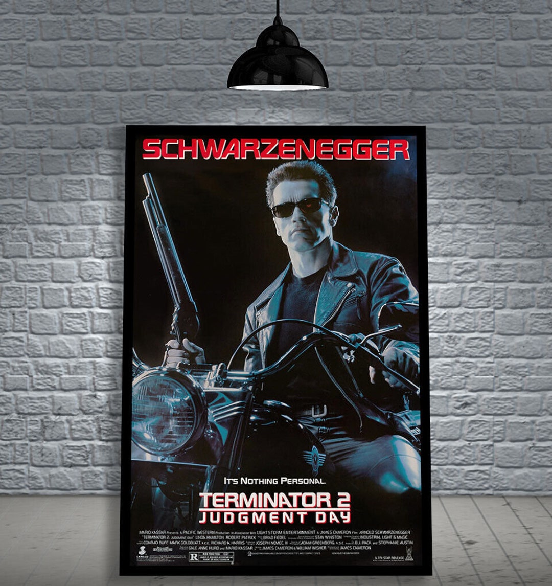 Terminator 2 Judgement Day 1991 Schwarzenegger Framed Movie Poster ...