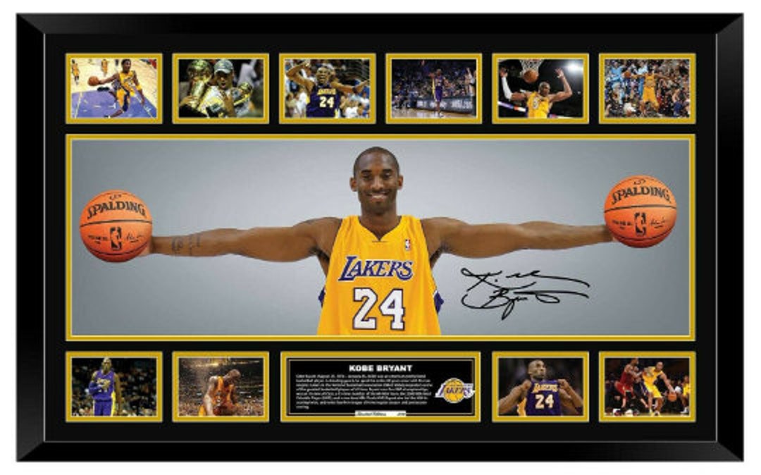 Kobe Bryant Wings LA Lakers Signed Limited Edition Memorabilia Frame - Etsy