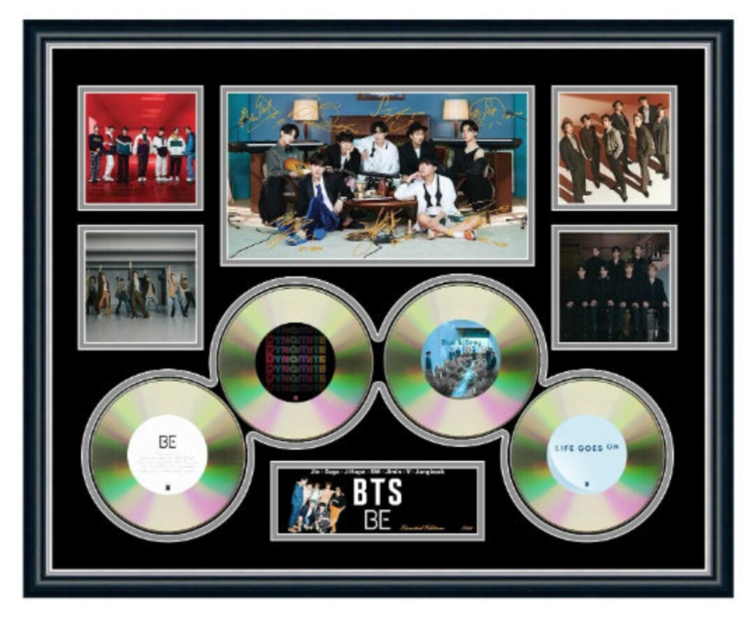 BTS Dynamite BE K-pop Boy Band Signed Limited Edition Memorabilia Frame ...