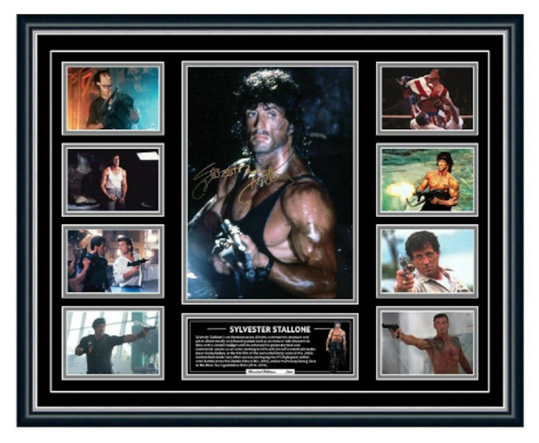 Sylvester Stallone Most Iconic Movies Rambo Rocky Signed Limited ...