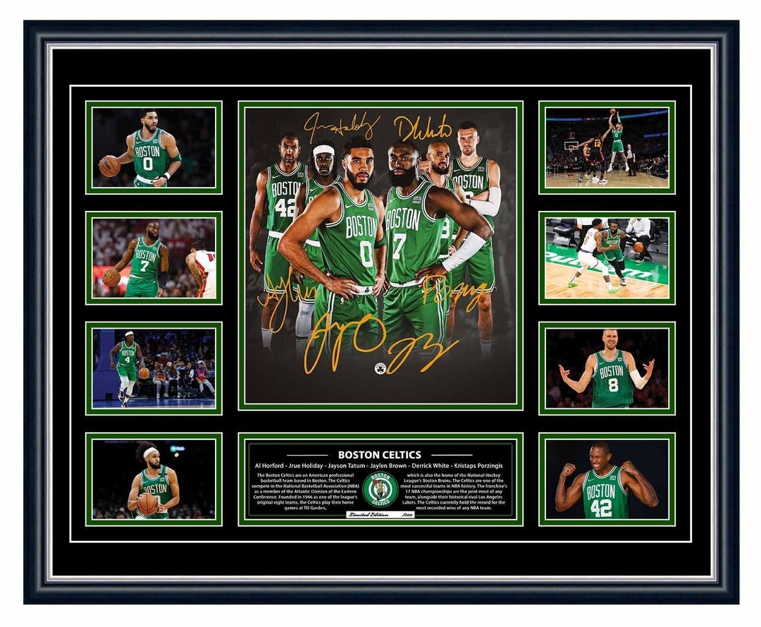 Boston Celtics 2023 NBA Jayson Tatum Jaylen Brown Jrue Holiday Signed ...