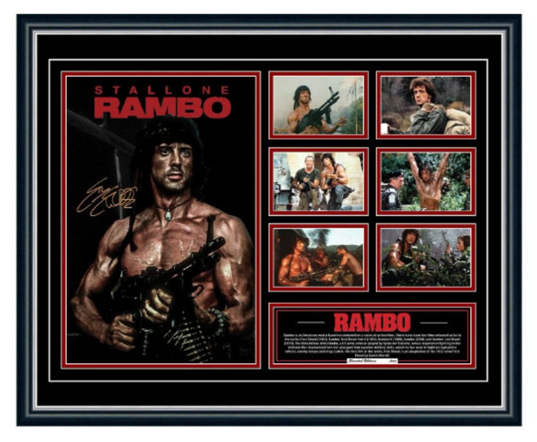 Rambo First Blood Sylvester Stallone Signed Limited Edition Memorabilia ...