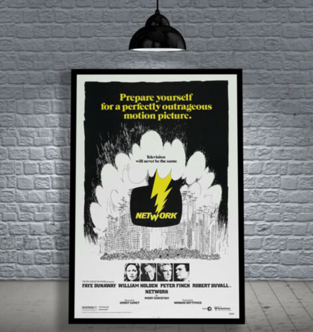 NETWORK 1976 Faye Dunaway, William Holden Framed Movie Poster Print ...
