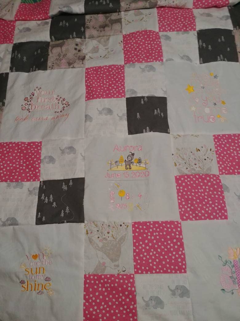 Personalized Lap Quilt,personalized Throw, Personalized Baby Blanket ...