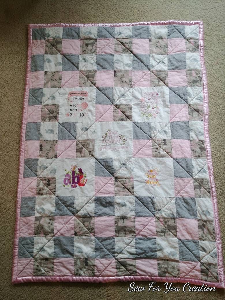 Personalized Lap Quilt,personalized Throw, Personalized Baby Blanket ...