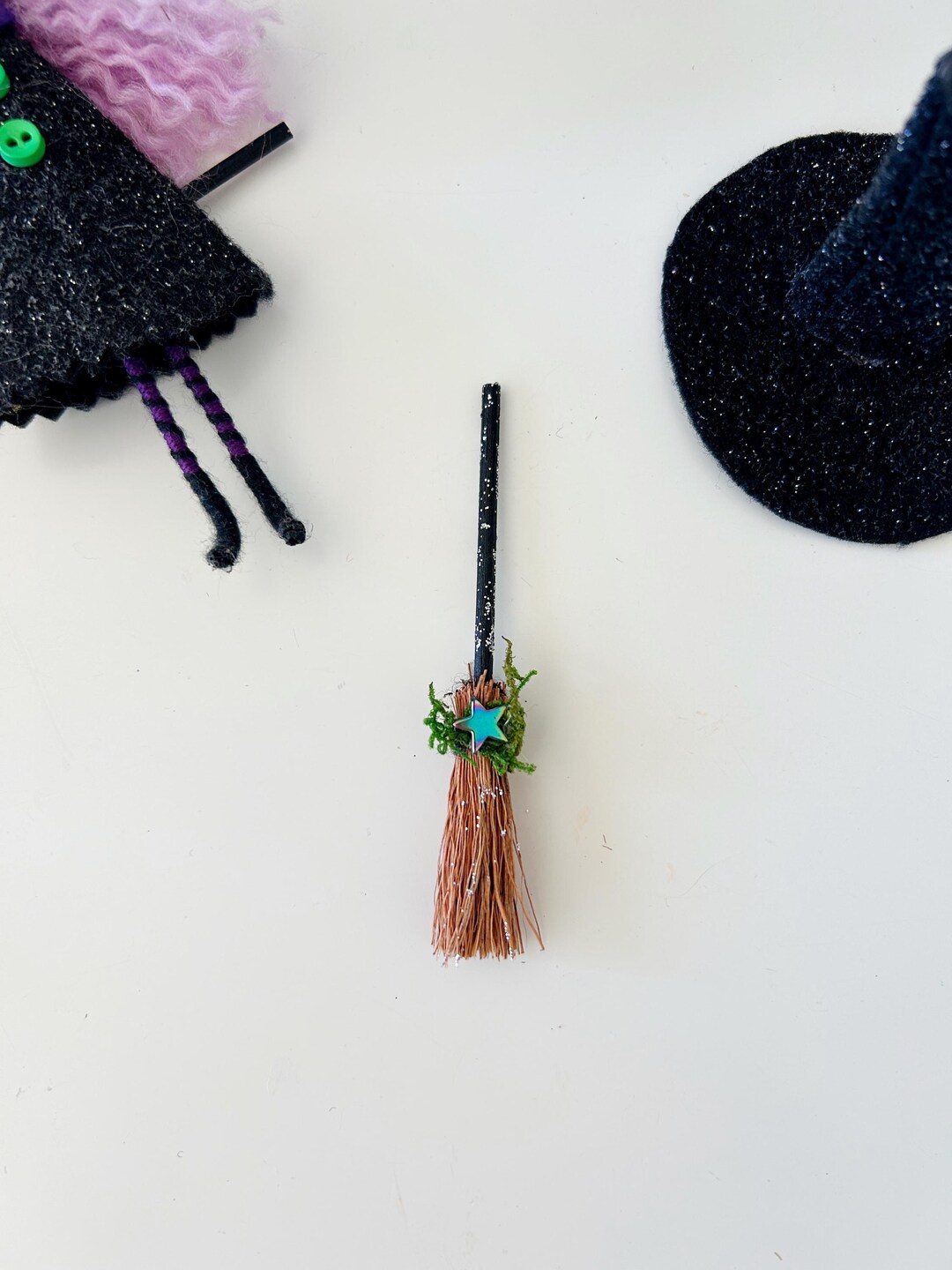 Miniature Broom With Black Handle by Wands and Willows, Halloween Decor ...