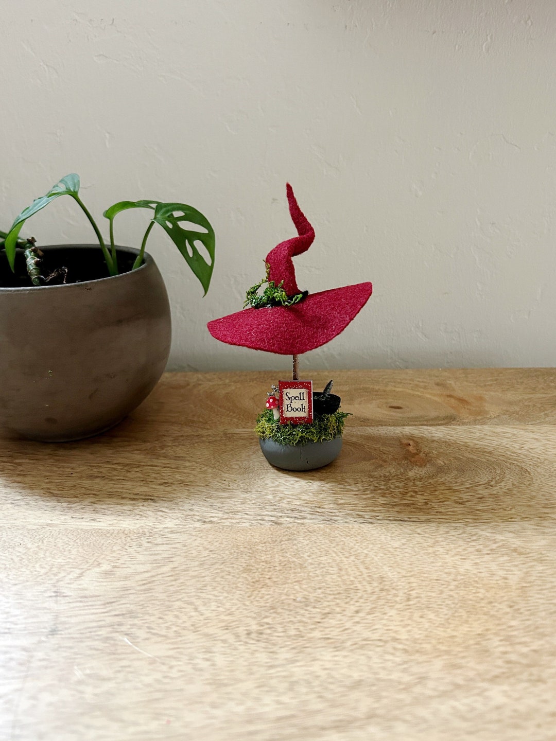 Mini Witch Hat Stand With Spell Book by Wands and Willows, Miniature ...
