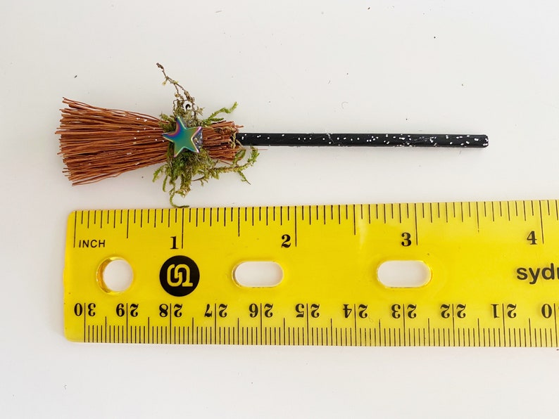 Miniature Broom With Black Handle by Wands and Willows - Etsy