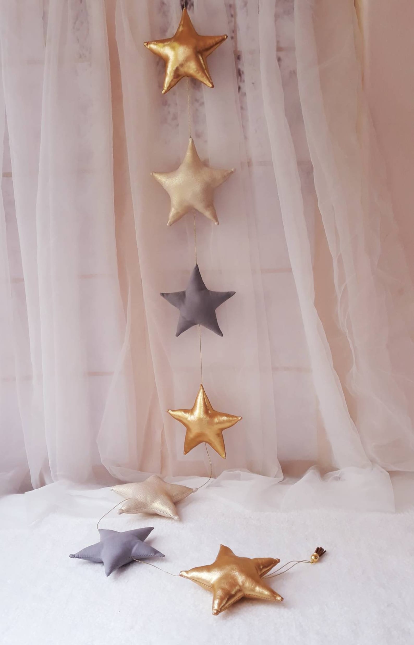 Vertical Star Banner 7 Star Garland Stars for Canopyceling - Etsy