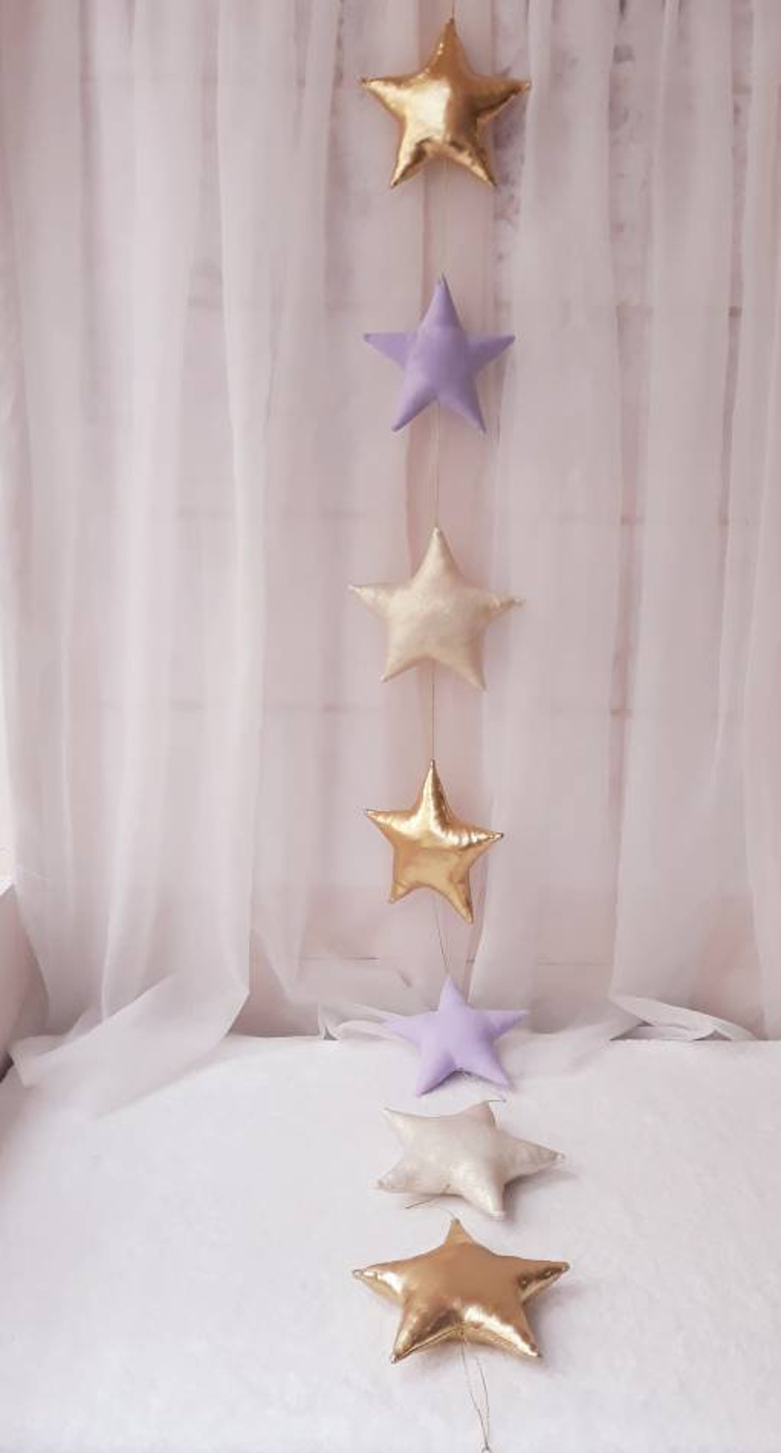 Vertical Star Banner 7 Star Garland Stars for Canopyceling - Etsy