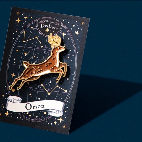 Orion: the Graceful Stag Deer Constellation Enamel Pin - Etsy
