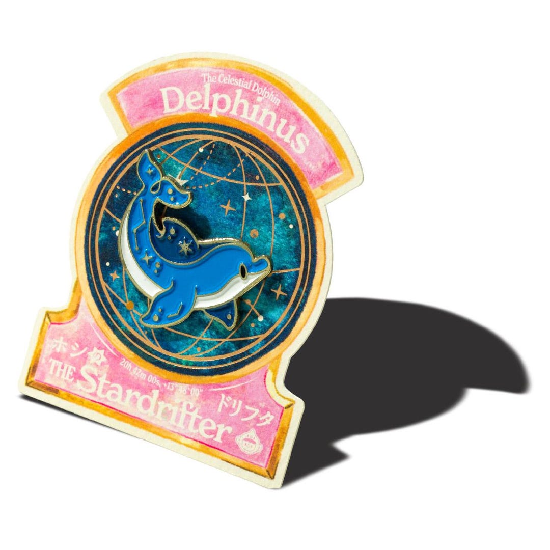 Delphinus: the Celestial Dolphin Constellation Enamel Pin - Etsy