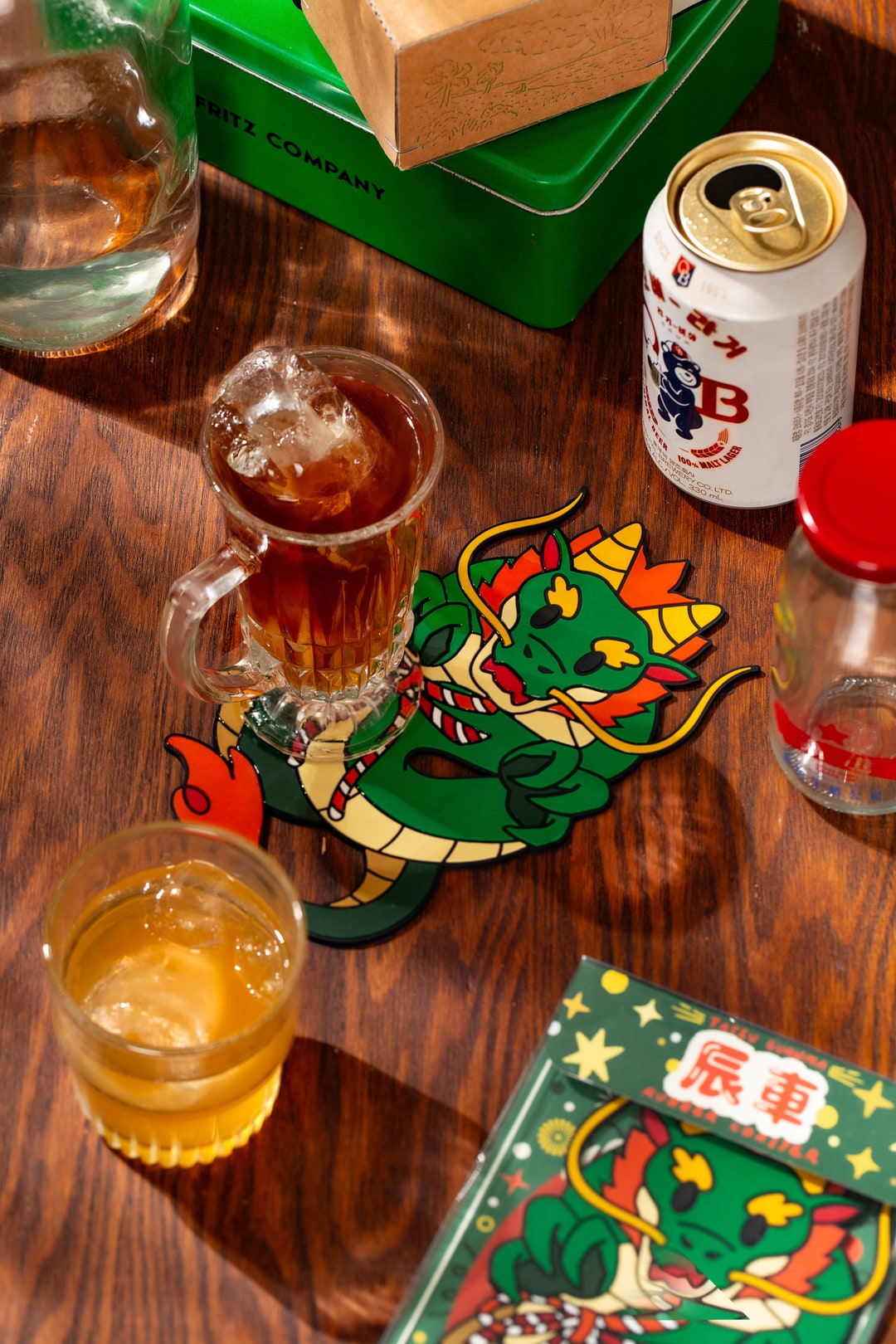 Tatsu Guruma - Dragon Lucky Charm Rubber Coaster - Etsy