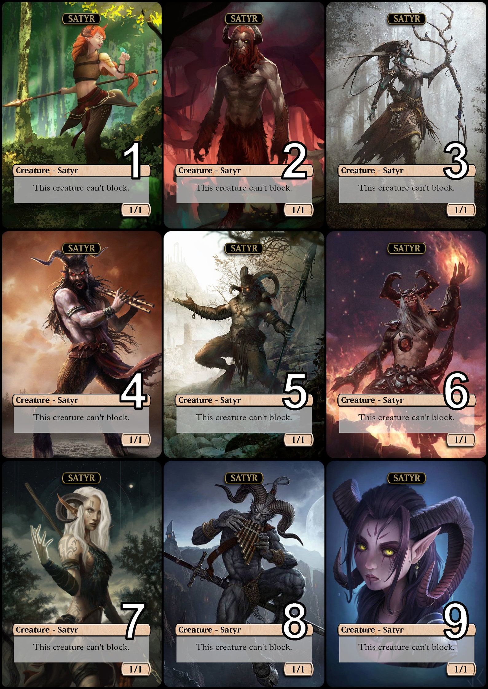 Mtg Satyr 1/1 Token Alternative Art // Chose the Art for | Etsy