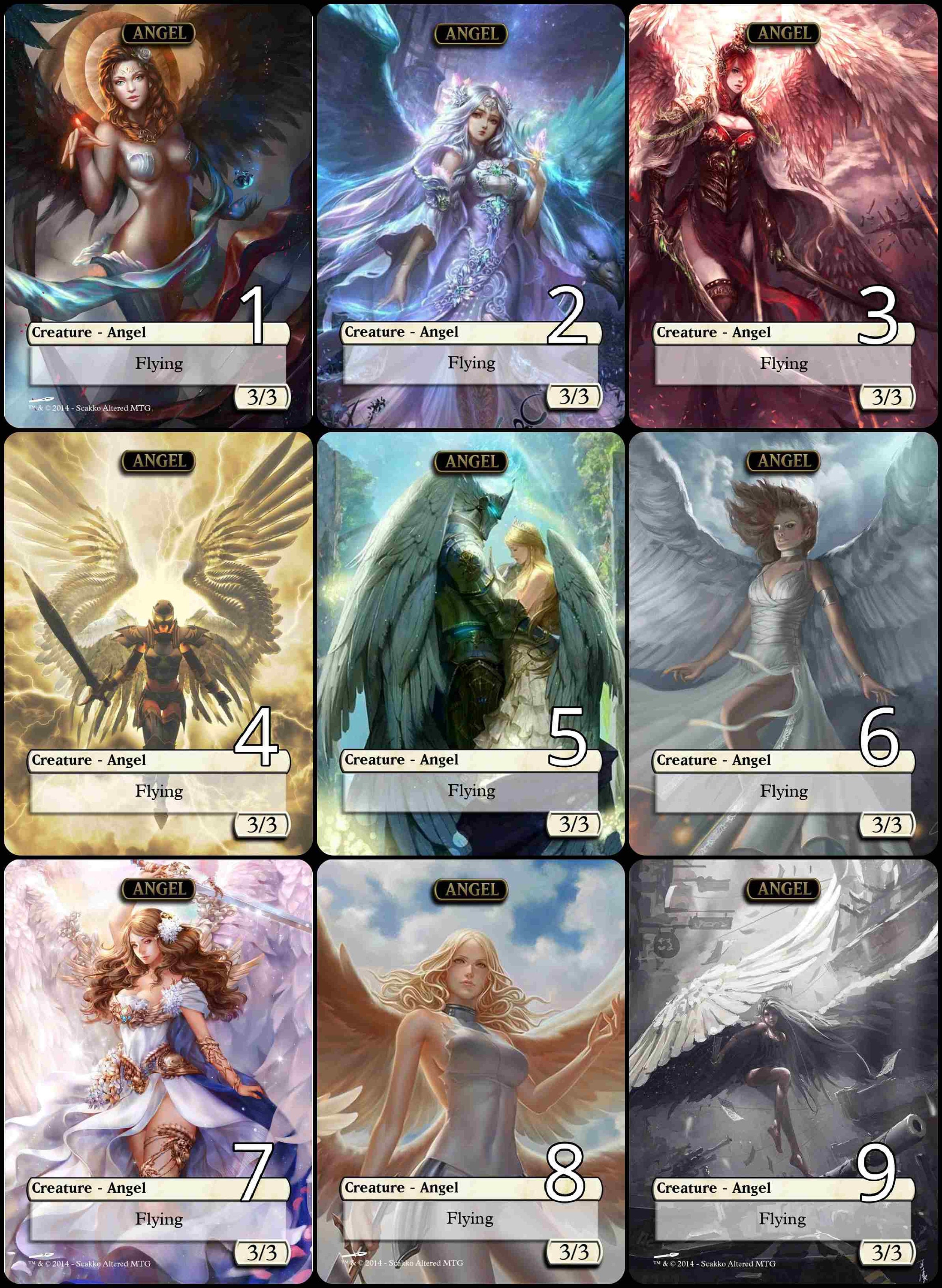 MtG Angel Token for Linvala Alternative Art // Chose the Art | Etsy