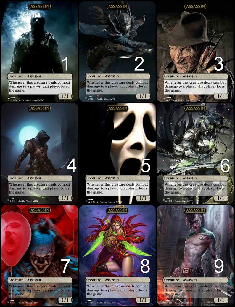 Mtg Assassin 1/1 Token Alternative Art // Chose the Art for | Etsy