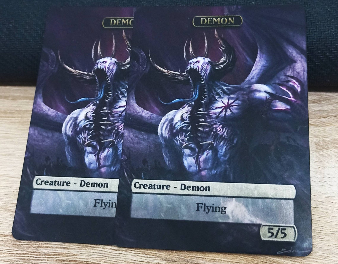 MtG Demon 5/5 Token Alternative Art // Chose the Art For | Etsy