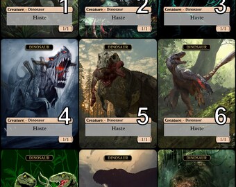 Mtg Dinosaur Token - Etsy