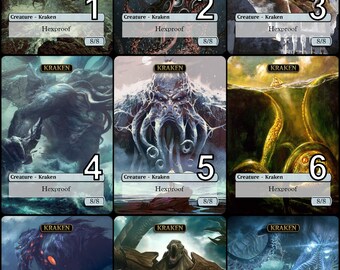 Mtg Kraken Token | Etsy