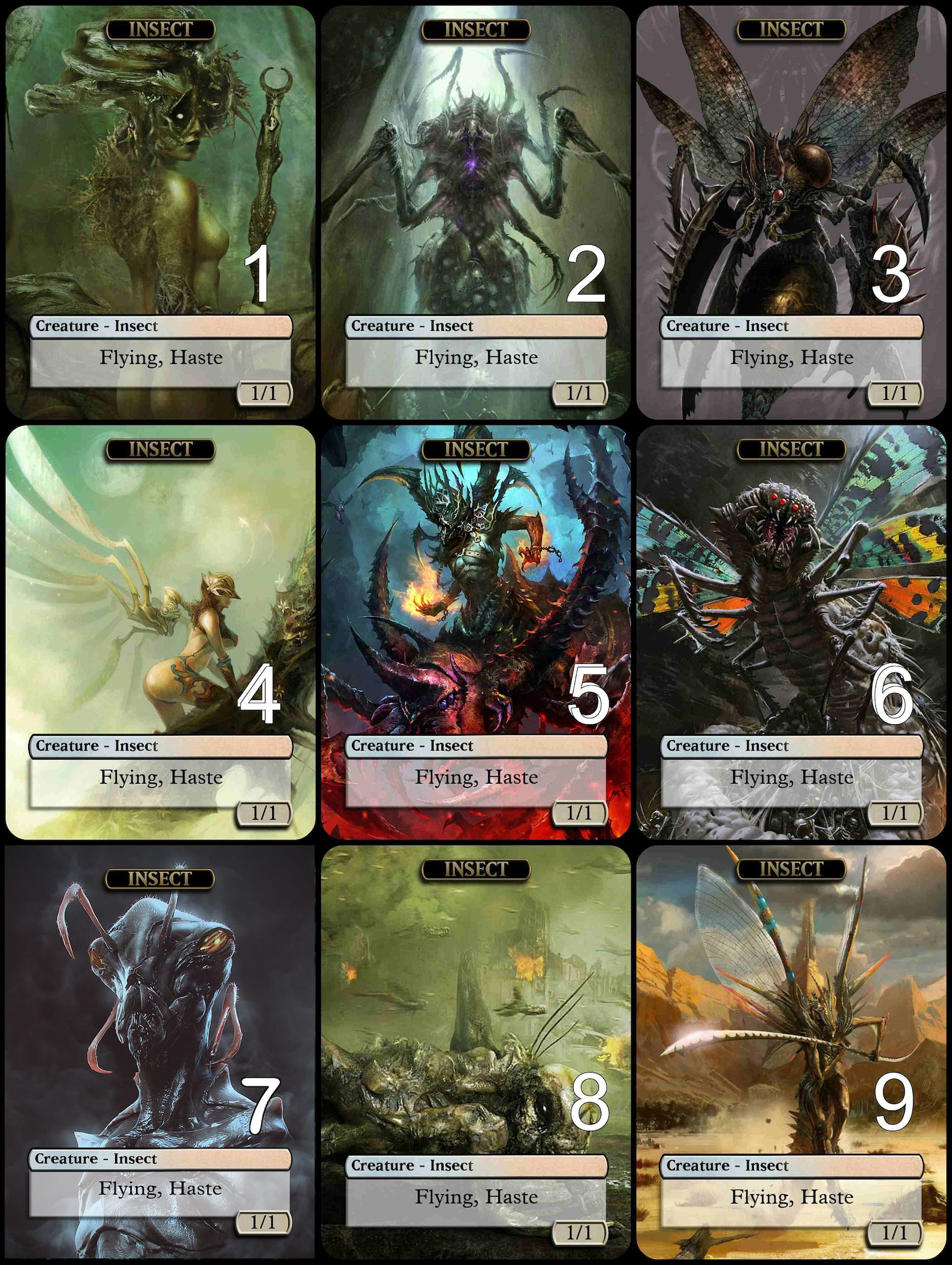 Mtg Insect 1/1 for the Locus God Token Alternative Art // - Etsy