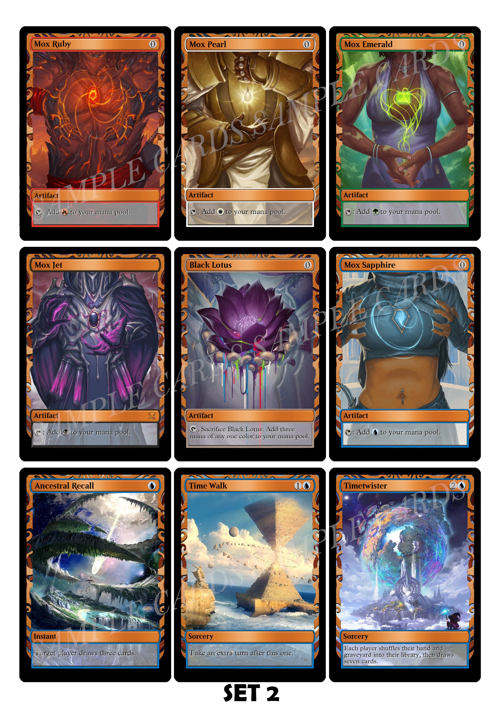 MtG Set Power9 Frame 1 Alternative Art // Chose the Art For | Etsy