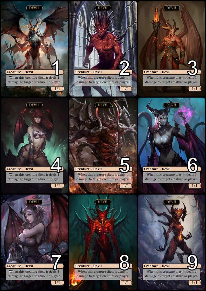 Mtg Devil 1/1 Token Alternative Art // Chose the Art for - Etsy