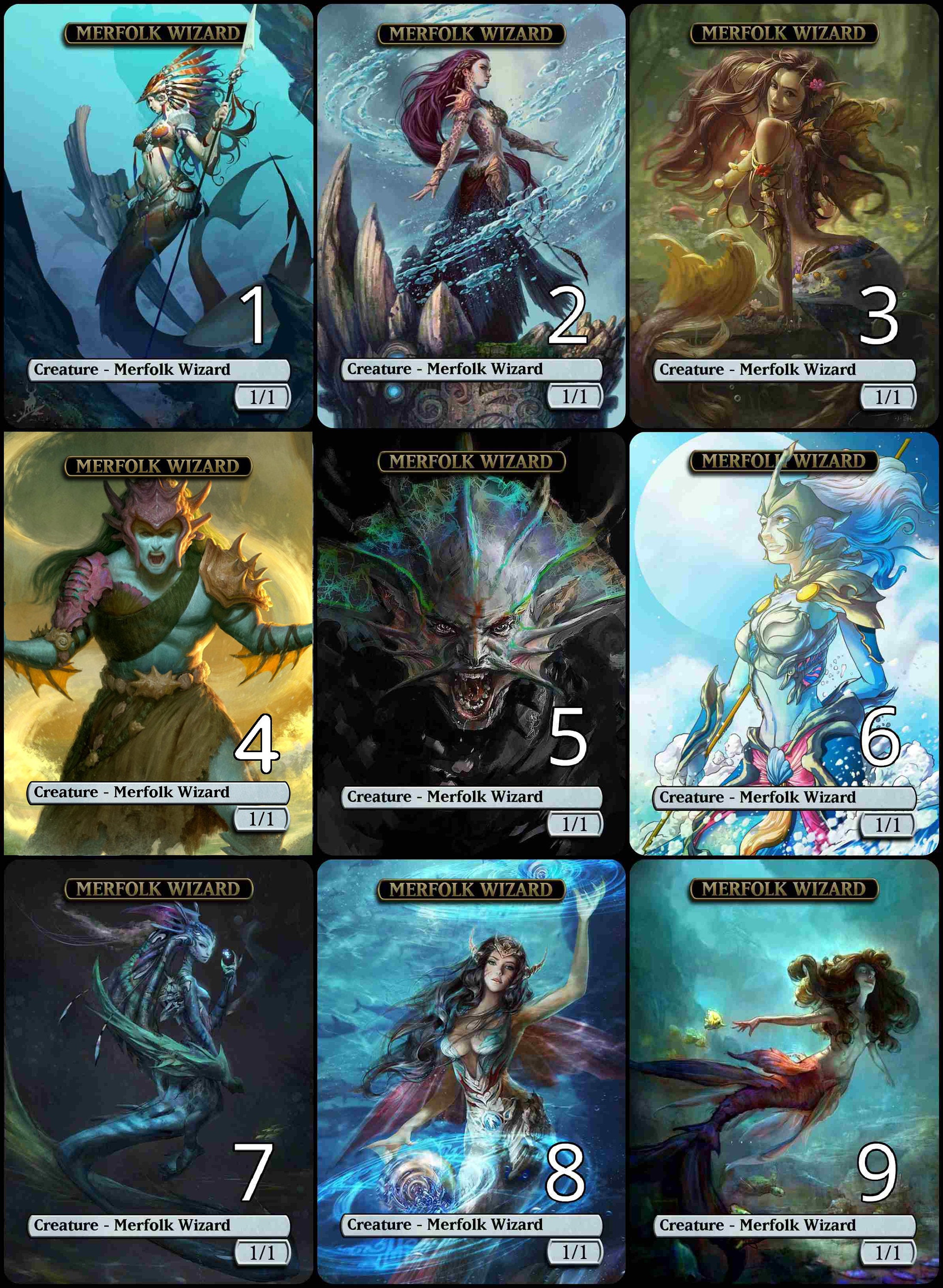 MtG Merfolk Wizard 1/1 Alternative Art // Chose the Art For | Etsy