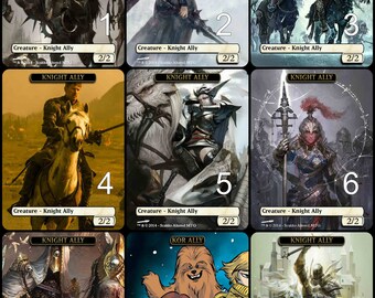 Mtg Knight Token | Etsy