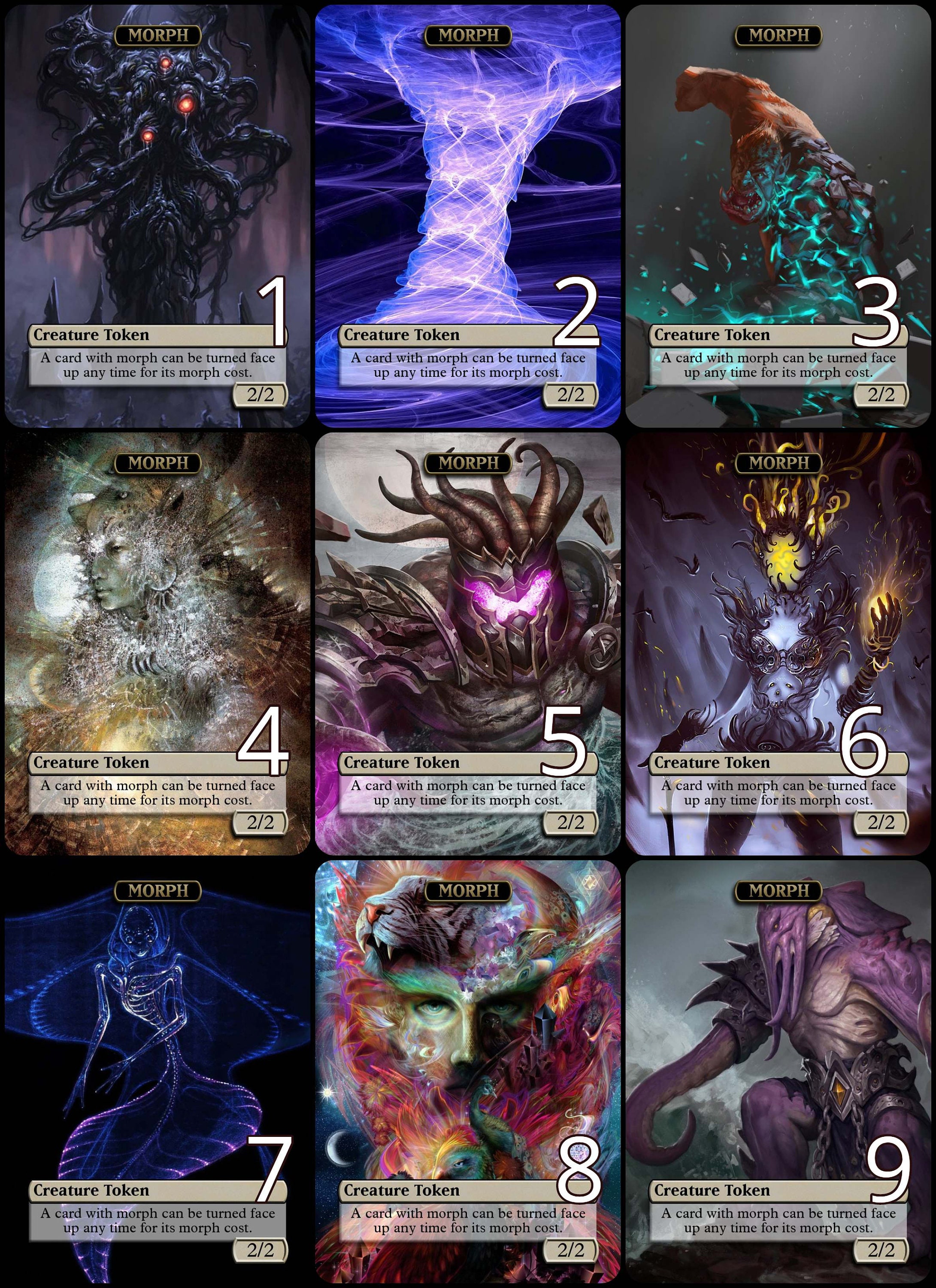 Mtg Morph 2/2 Token Alternative Art // Chose the Art for | Etsy