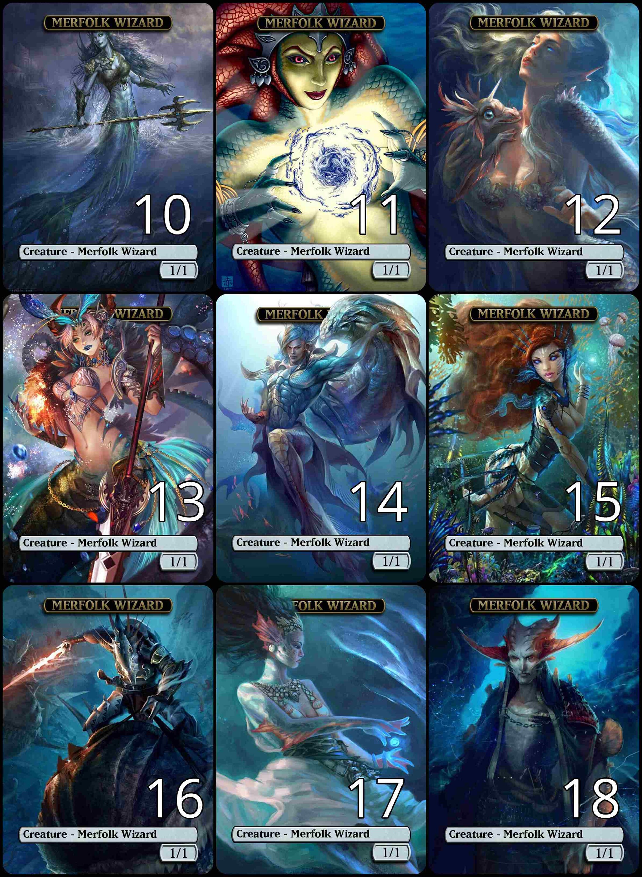 MtG Merfolk Wizard 1/1 Alternative Art // Chose the Art For | Etsy