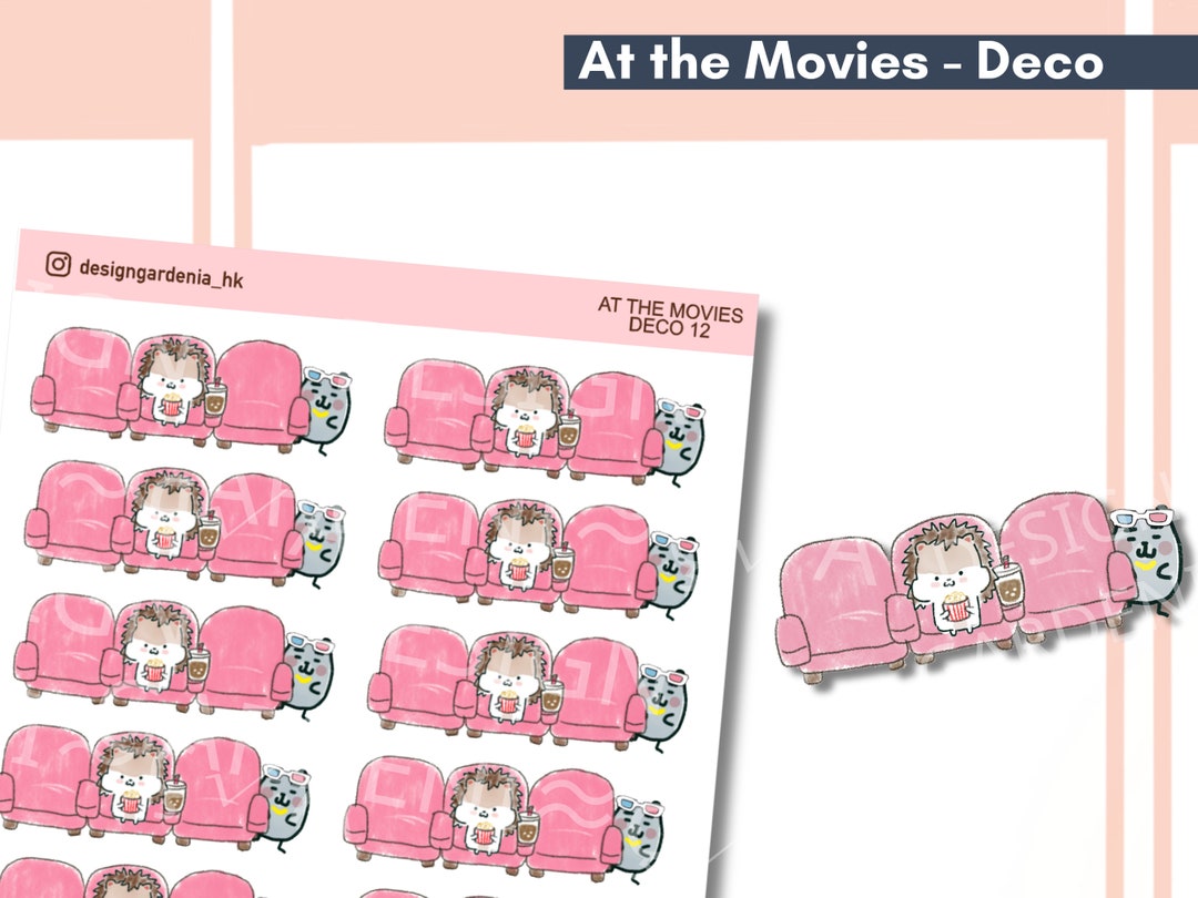 Cinema Movie Planner Sticker Theatre Film Bujo Bullet Journal Sticker ...