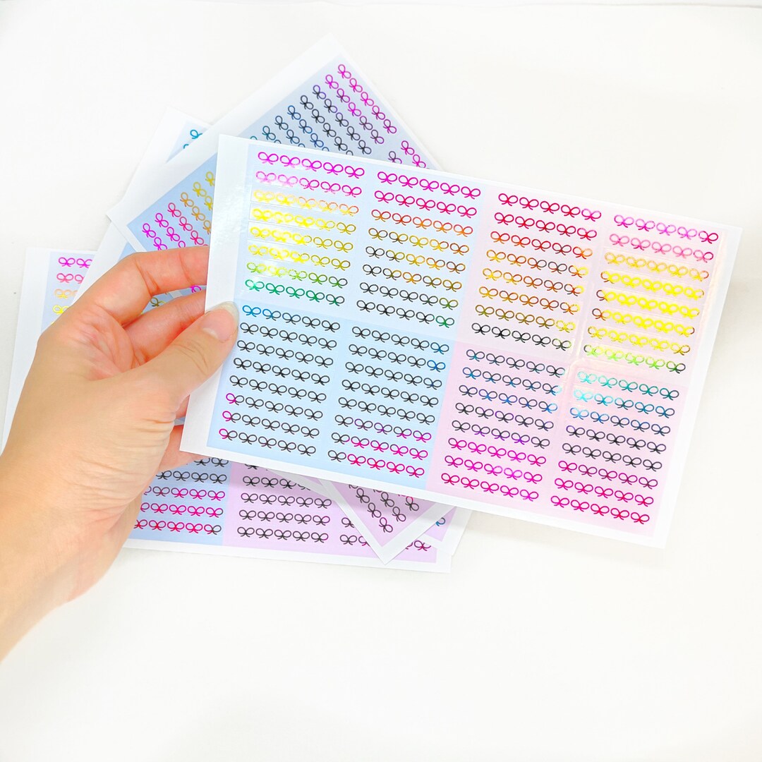Gold Foil Bow Sticker for Planner Lovers Bujo Sticker Rainbow Foil ...