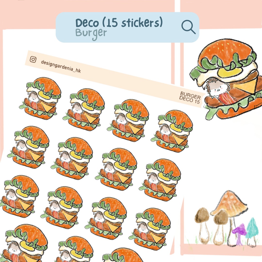 Burger Planner Sticker Cheat Day Cook Gift for Mom Fast Food Foodie ...