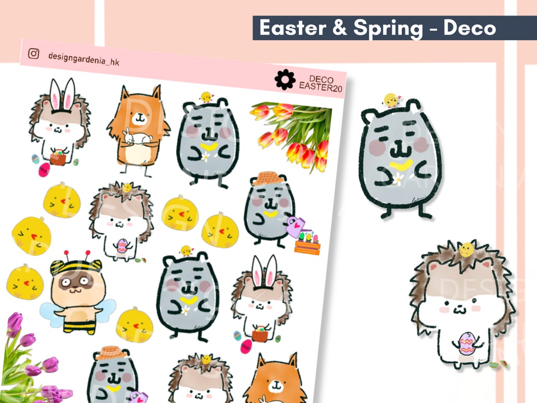 Easter Sticker Spring Bullet Journal Bujo Sticker for Scrapbook Deco ...