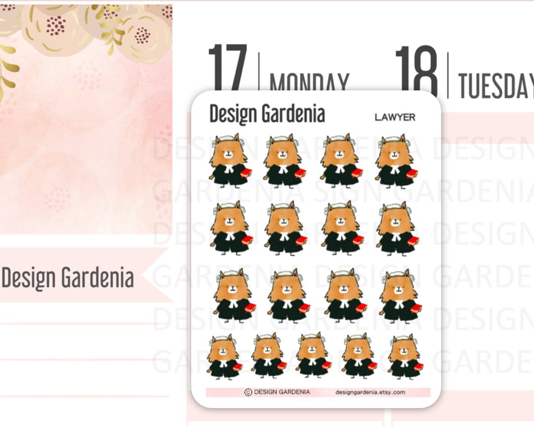 Lawyer Sticker for Paralegal Gift Sticker Court Hearing Work Sticker ...