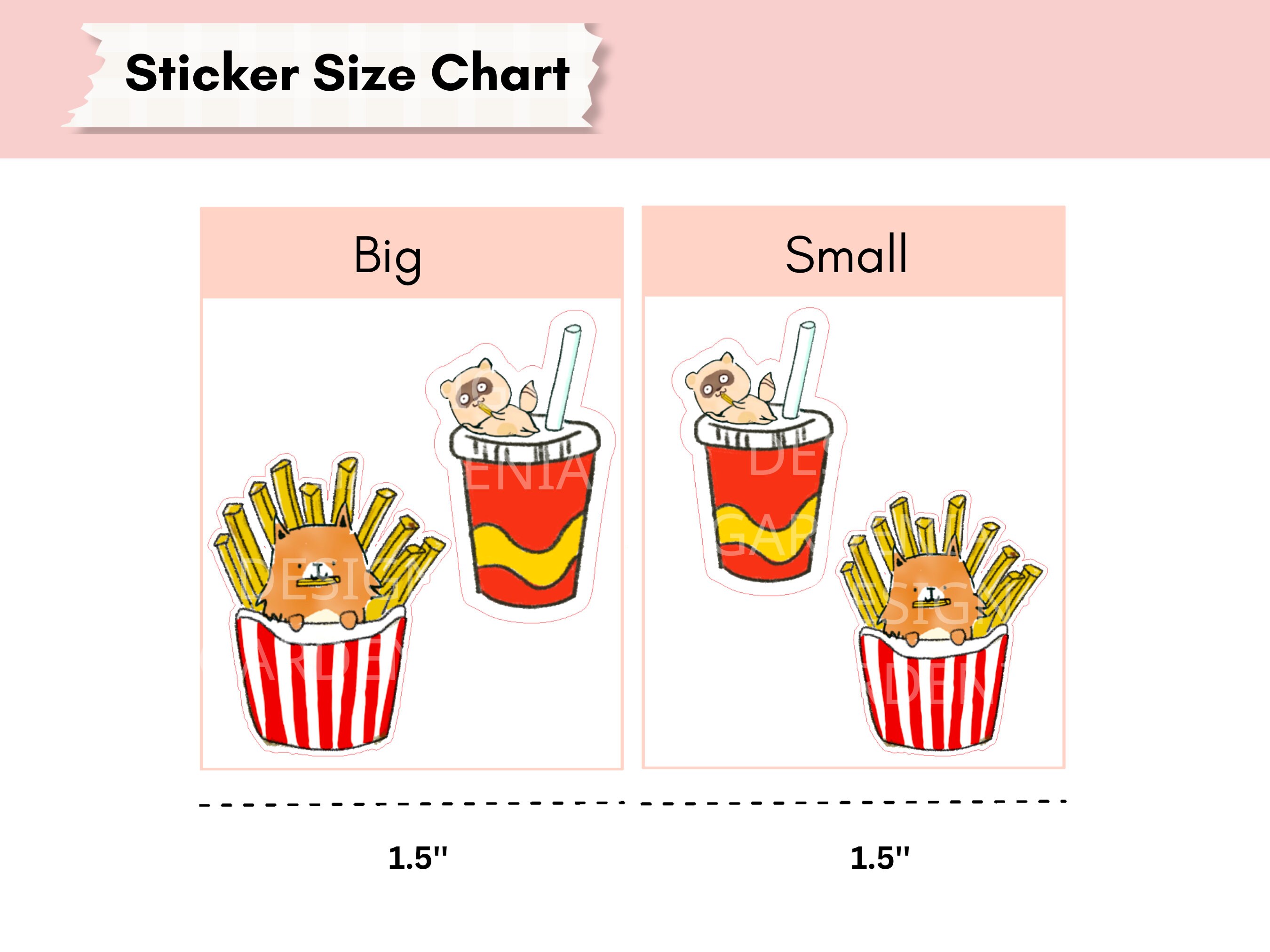 Cute Fast Food Sticker Fries Soft Drink Deco Bullet Journal - Etsy