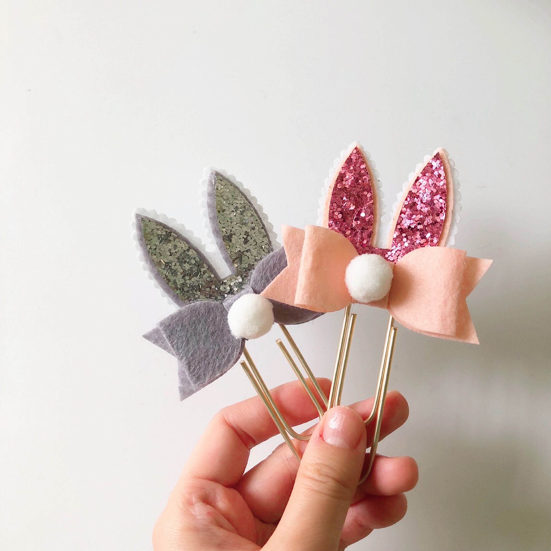 Planner Clips Glitter Rabbit Ears Mouse Fox Farm Life - Etsy