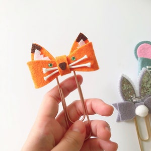 Planner Clips Glitter Rabbit Ears Mouse Fox Farm Life Handmade Animals ...