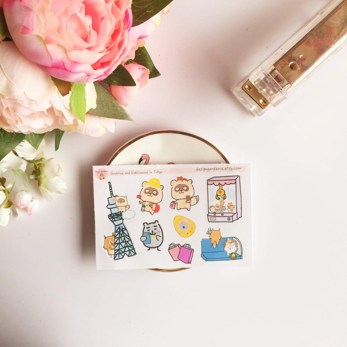 Japanese Sightseeing Stickers Japan Trip Stickers Shopping | Etsy