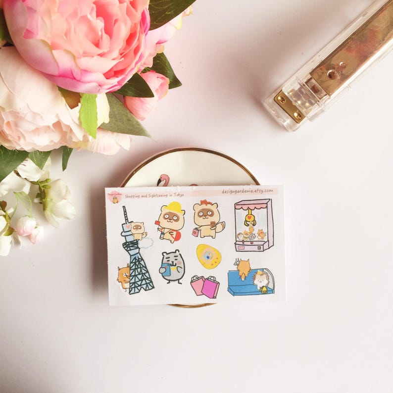 Japanese Sightseeing Stickers Japan Trip Stickers Shopping - Etsy Hong Kong