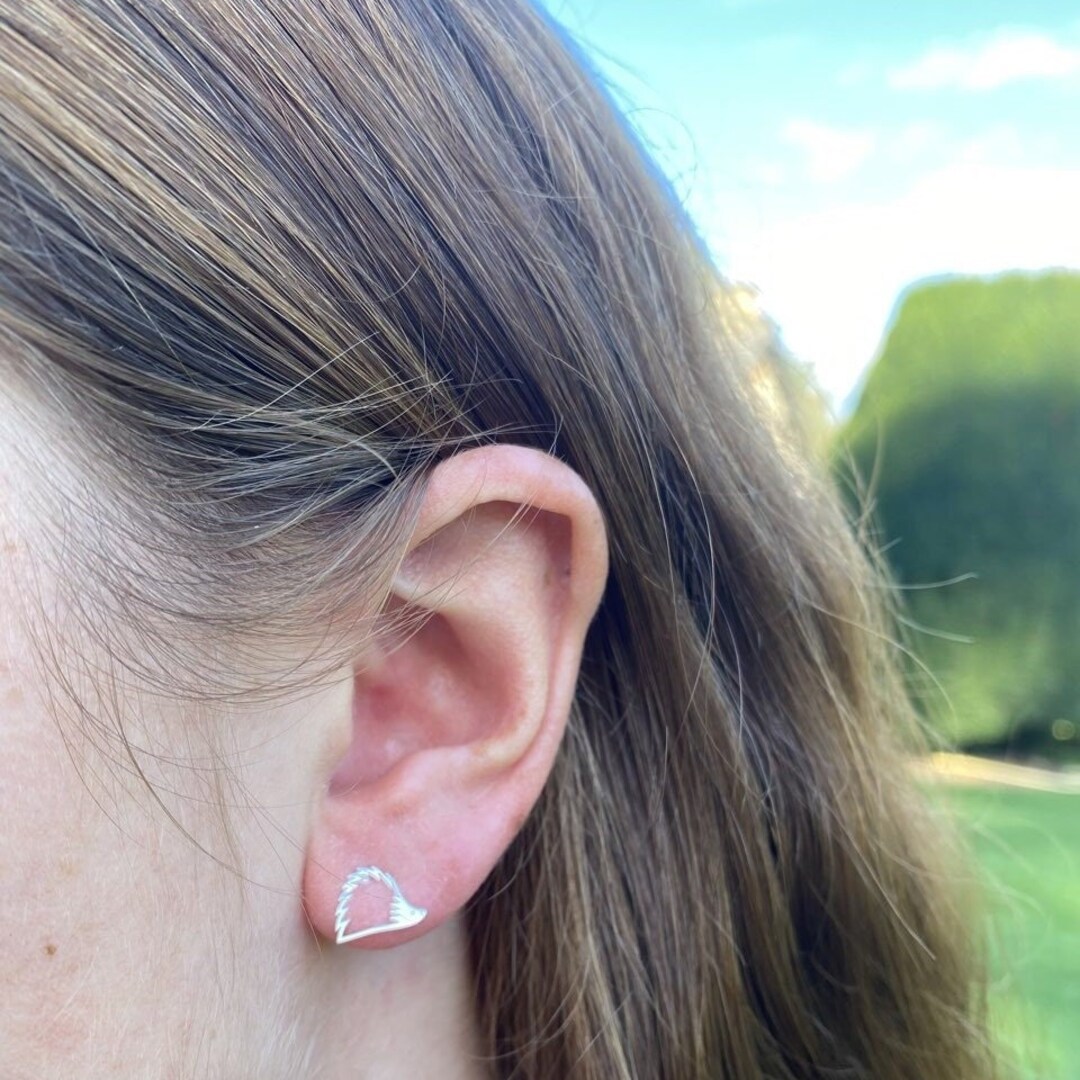 Hedgehog Studs, Hedgehog Silver Studs, Sterling Silver Sonic Hedgehog ...