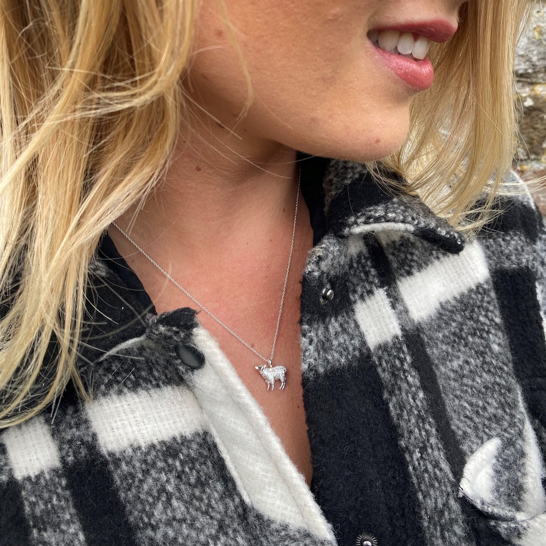 Sheep Necklace, Silver Sheep Necklace, Sheep Pendant, Sheep Jewellery ...