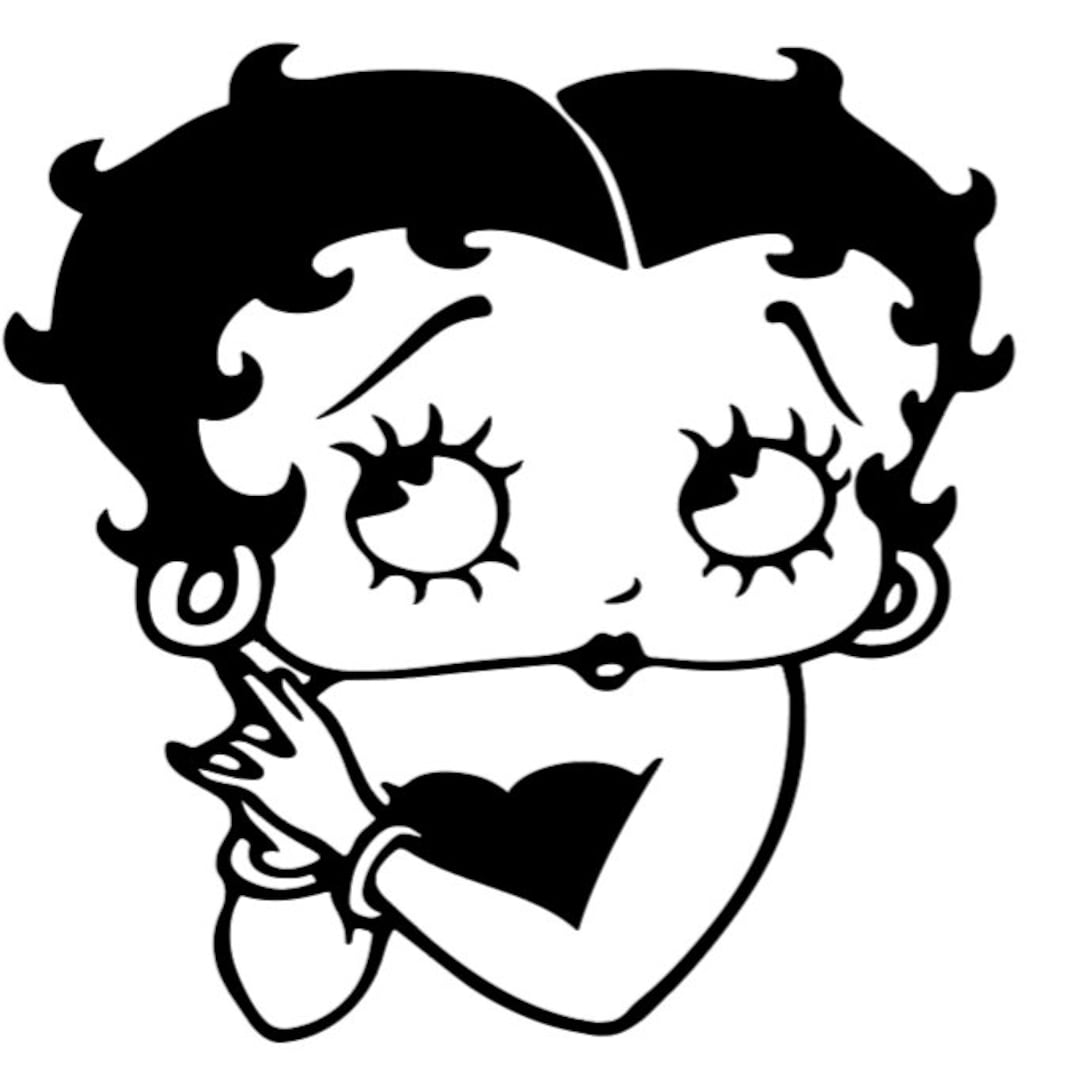 Betty Boop Car Decal: Permanent Vinyl Window Sticker - Etsy