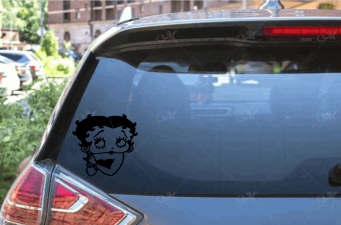 Betty Boop Car Decal: Permanent Vinyl Window Sticker - Etsy