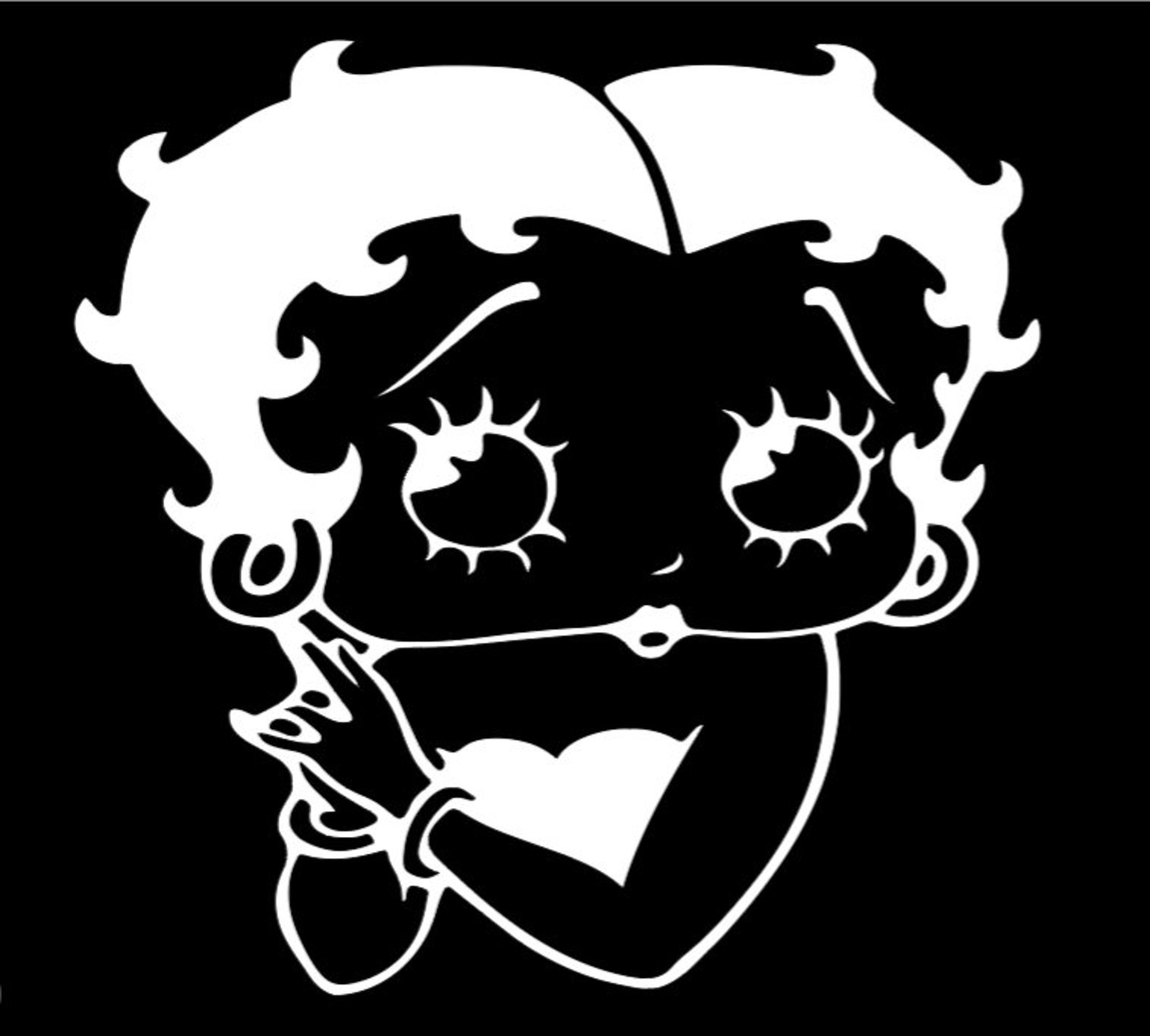 Betty Boop Car Decal: Permanent Vinyl Window Sticker - Etsy