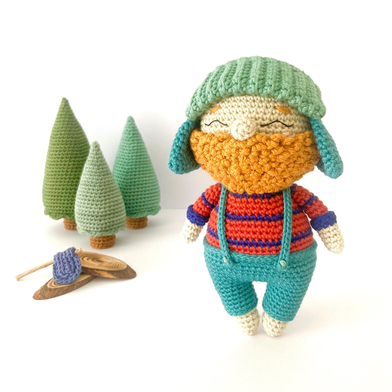 Forest the Lumberjack Amigurumi Crochet Pattern - Etsy