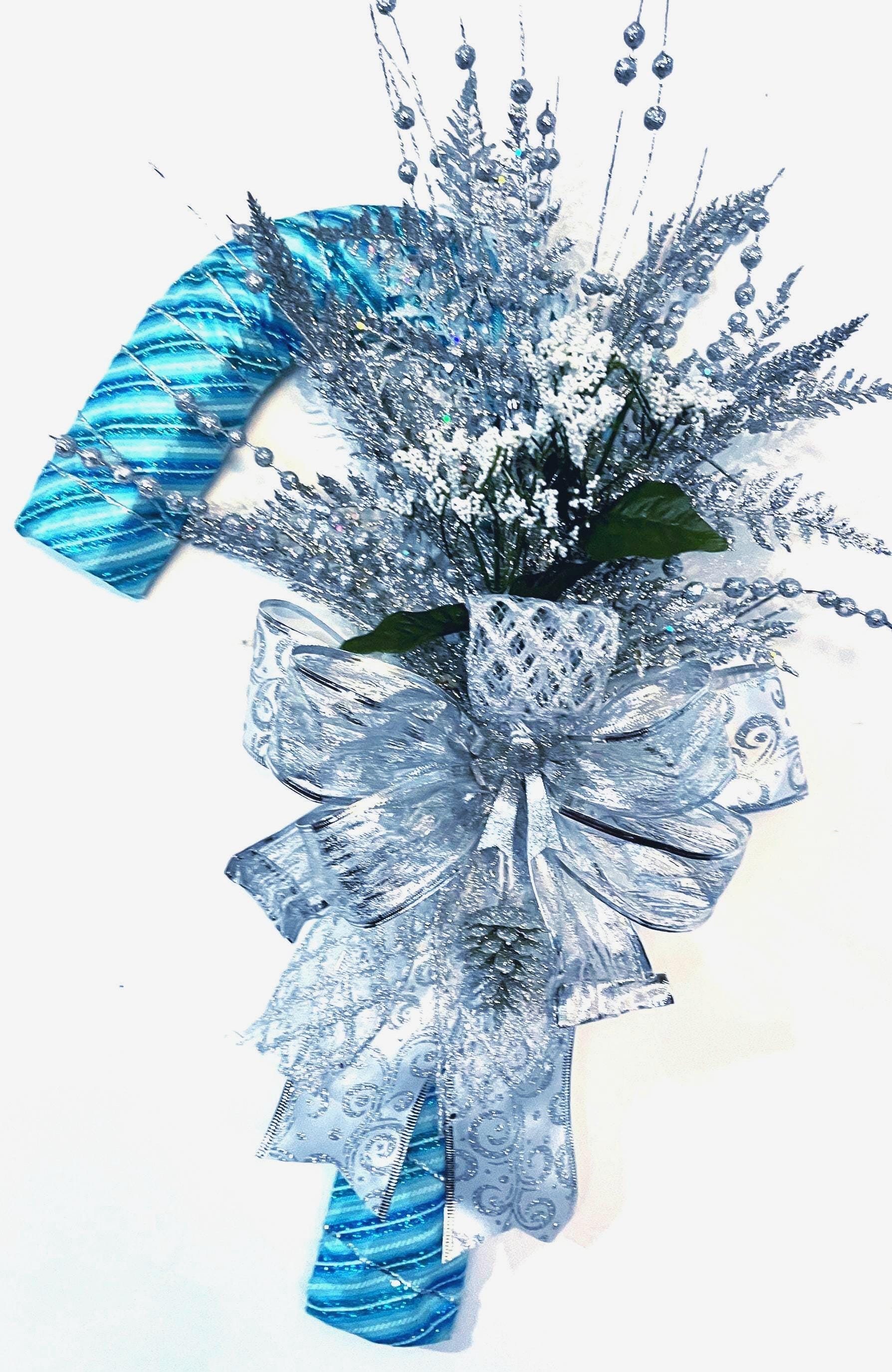 Candy Cane Wreath Turquoise Candy Cane Festive Candy Cane Wreath ...