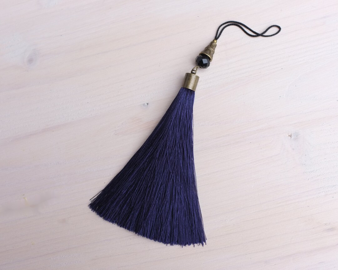 Luxury Tassel, Navy Silk Tassel, Dark Blue Tassel, Blue Tassel, Home ...