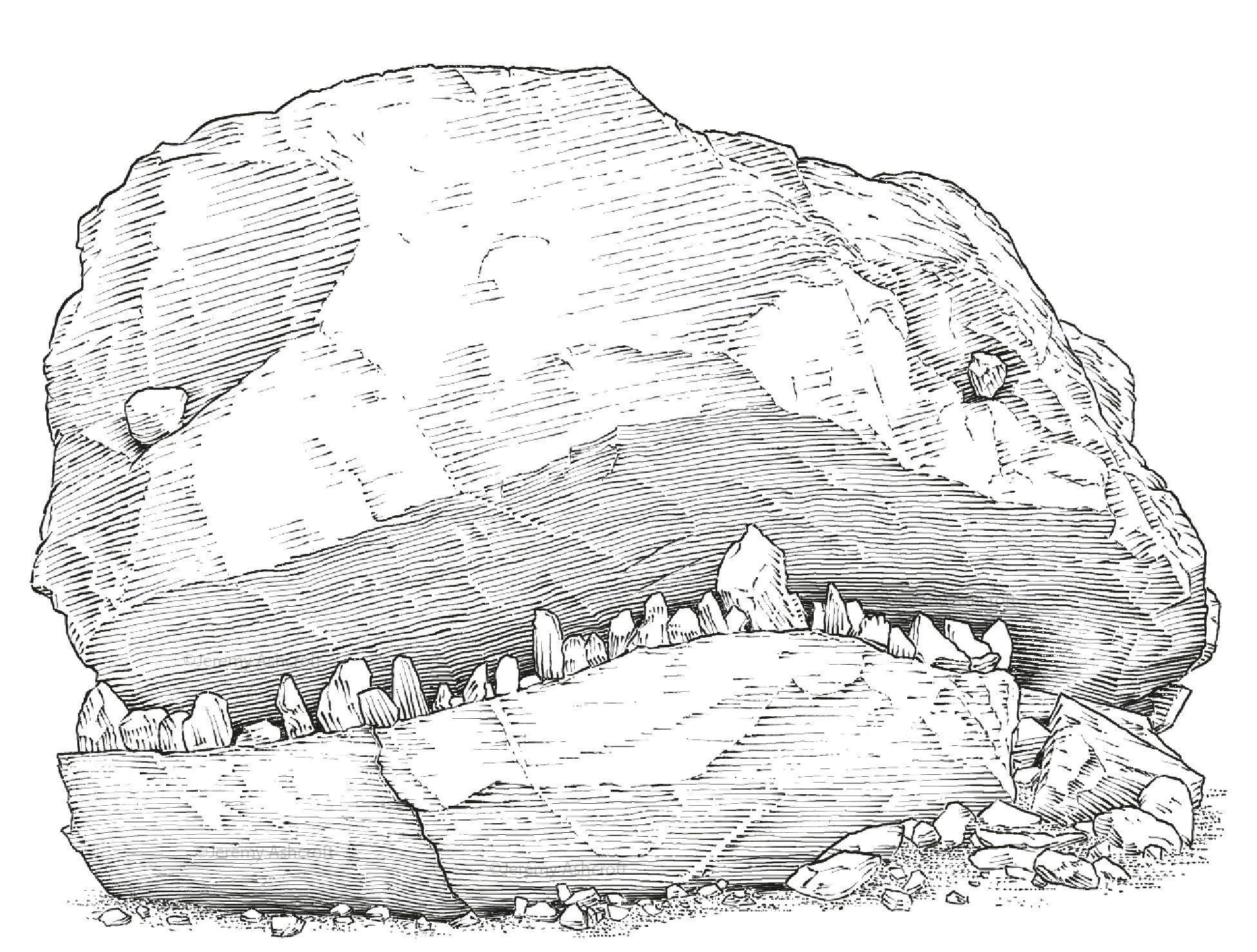 Rock Monster aka Monster Rock, Leconte Canyon, California. Line ...