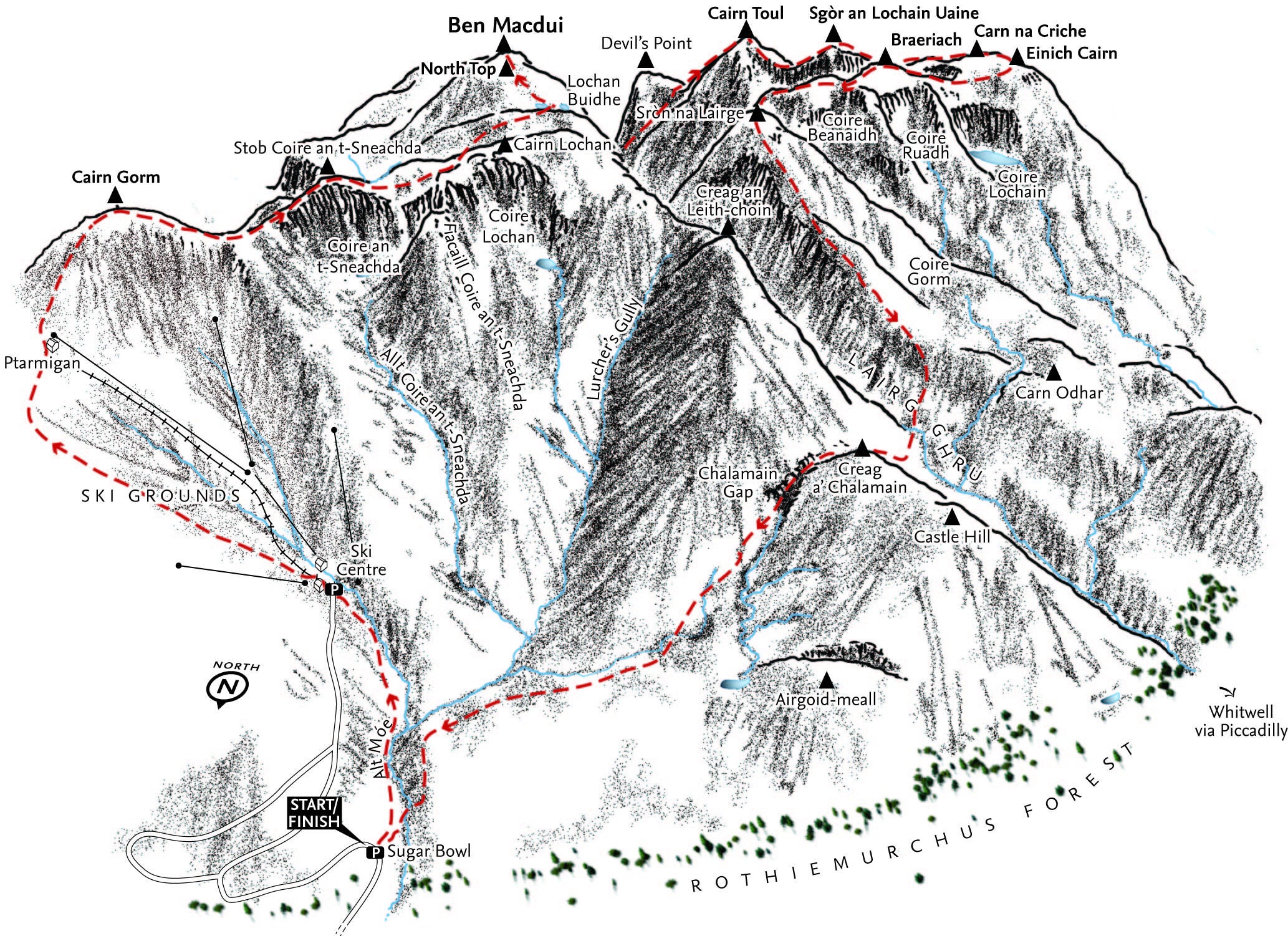 Cairngorm 4000ers. Line Illustration Showing the Classic - Etsy UK Cairngorm 4000ers. Line Illustration Showing the Classic - Etsy UK